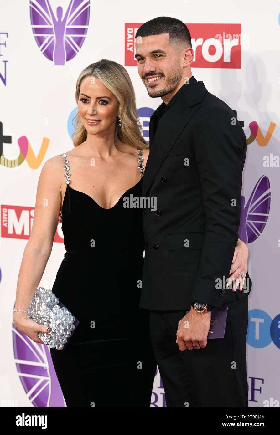London, UK. October 8th, 2023. Amie Coady and Conor Coady arriving at ...