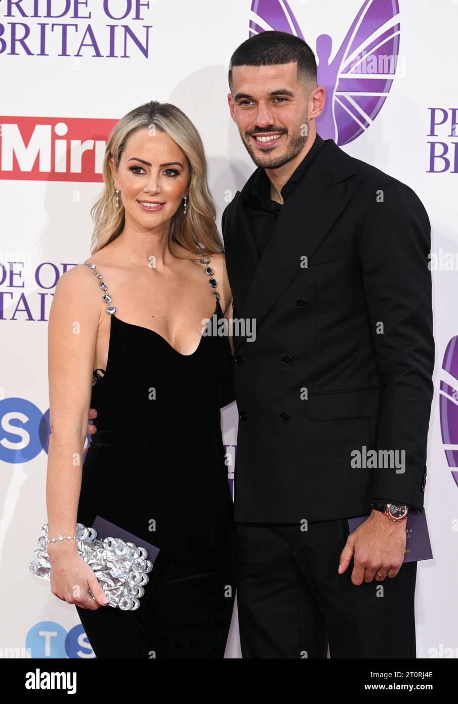 London, UK. October 8th, 2023. Amie Coady and Conor Coady arriving at ...
