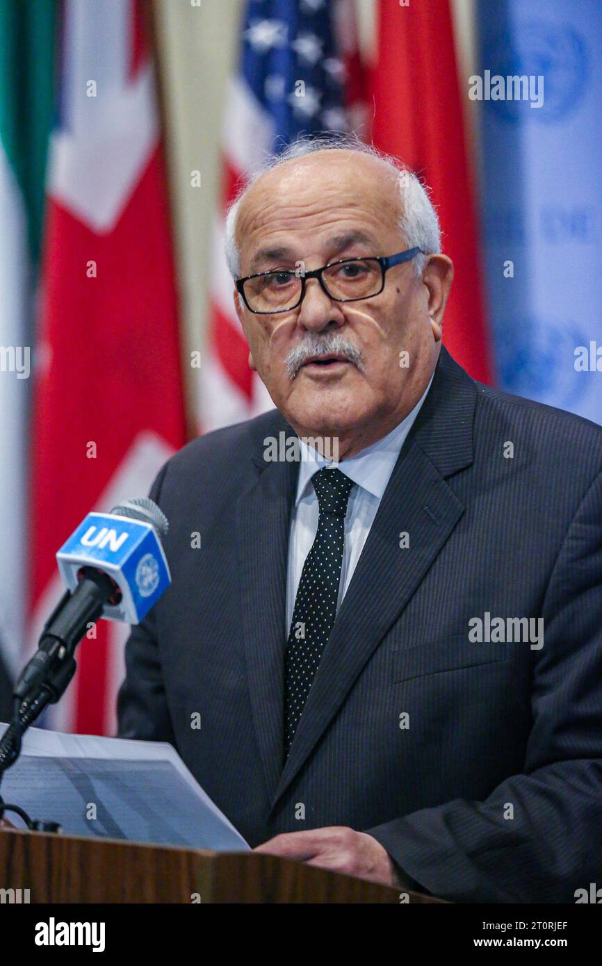 New York, New York, USA. 8th Oct, 2023. Permanent Observer of the State ...