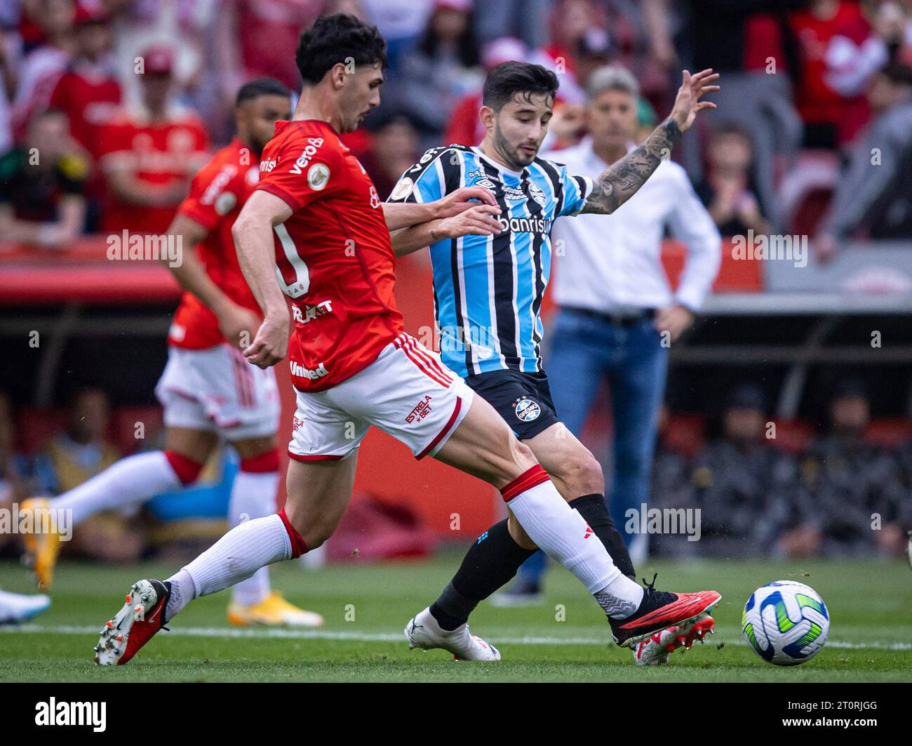 Porto Alegre, Brazil. 08th Oct, 2023. Johnny Cardoso of Internacional ...