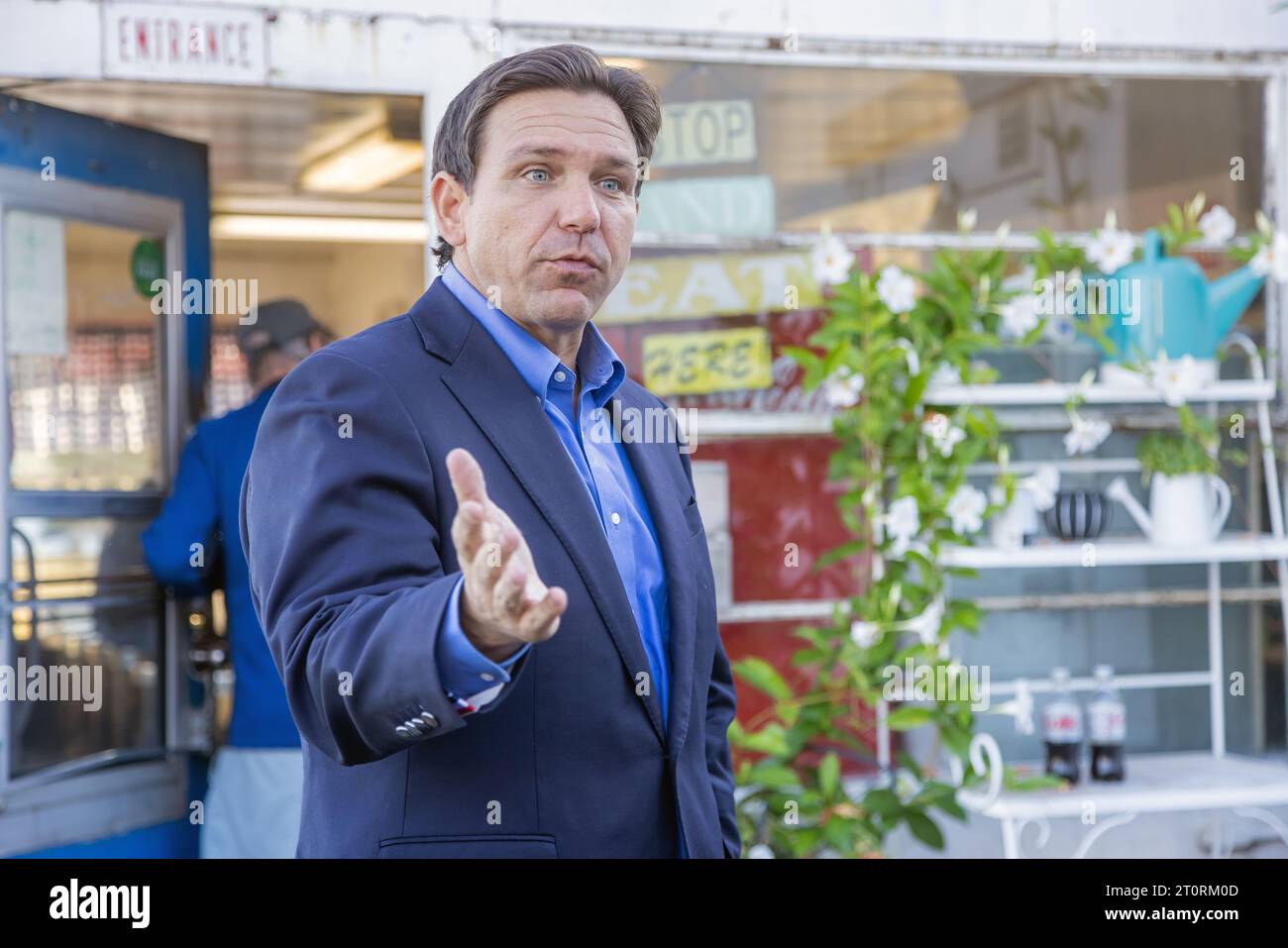 Florida Governor Ron DeSantis made a campaign visit to Jake & Walt’s ...