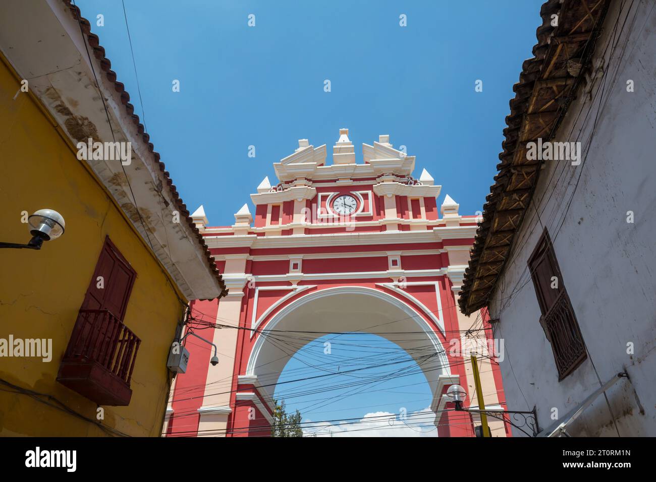 The Colonial architecture in Peru, South America Stock Photo - Alamy