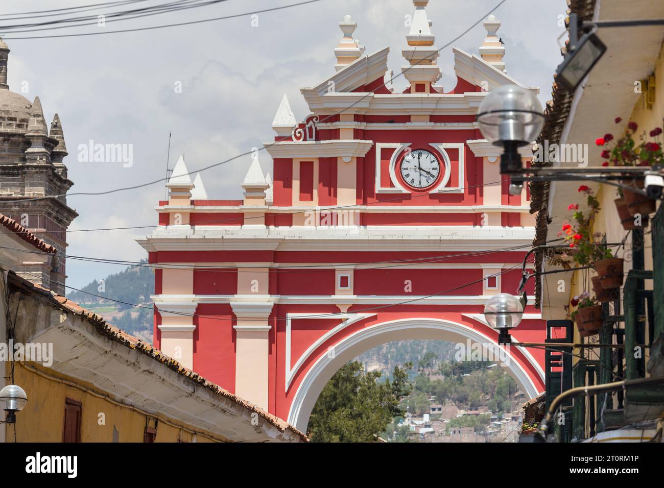 The Colonial architecture in Peru, South America Stock Photo - Alamy