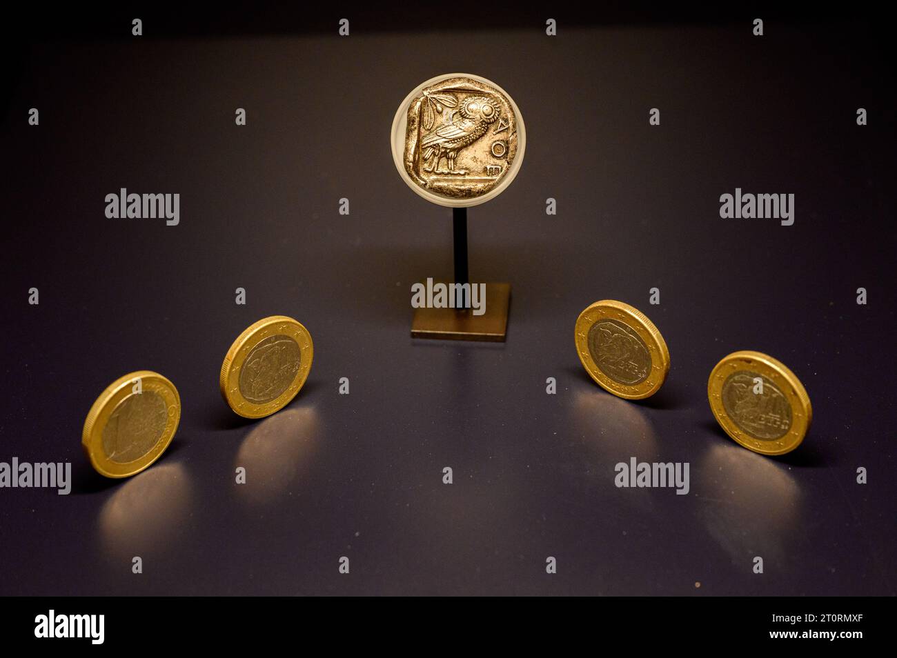 Athena coin depicting the owl hi-res stock photography and images - Alamy