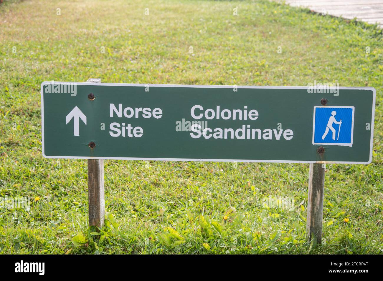 Norse site sign at L’Anse aux Meadows in Newfoundland & Labrador ...