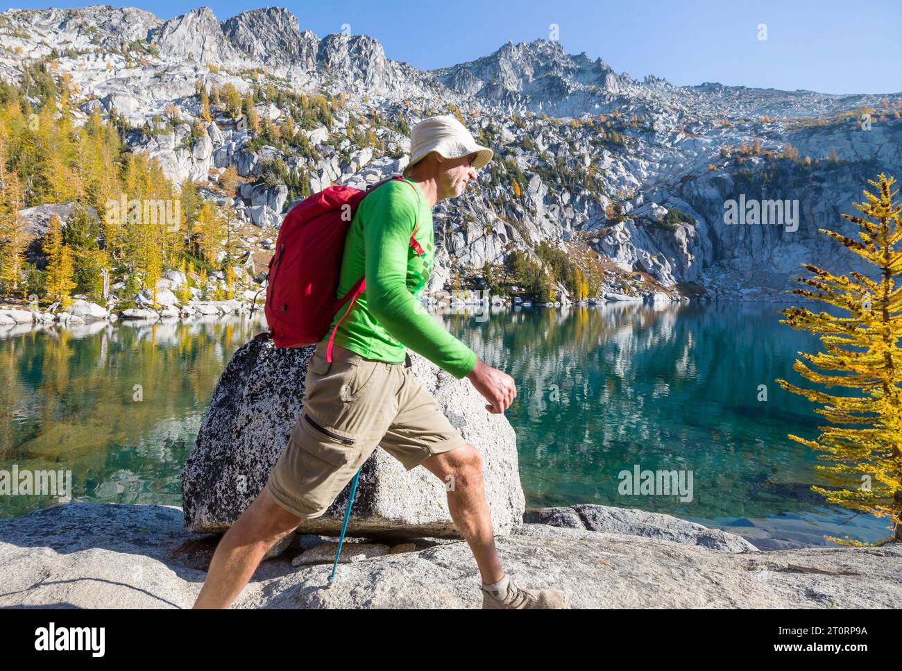 Hike in the autumn mountains. Fall season theme Stock Photo - Alamy