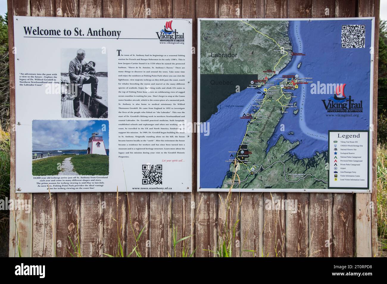 Welcome to St. Anthony sign in Newfoundland & Labrador, Canada Stock ...