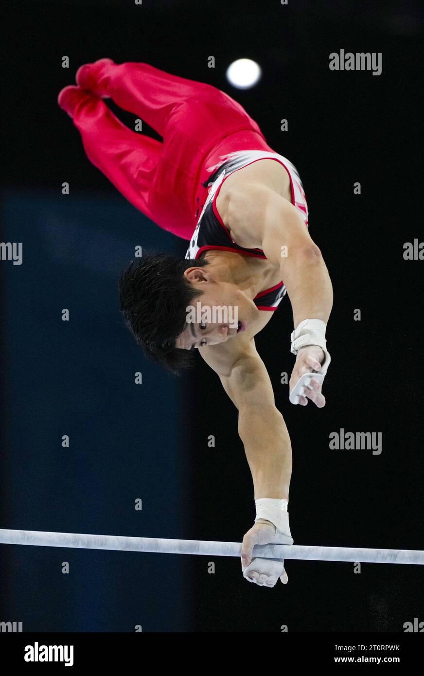 Japan's Daiki Hashimoto performs en route to winning the men's ...