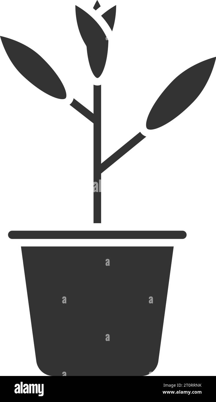 Indoor plant icon silhouette template isolated Stock Vector Image & Art ...