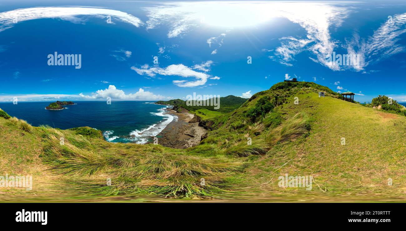 Island and blue ocean. Palaui island, Cape Engano, Dos Hermanas island ...