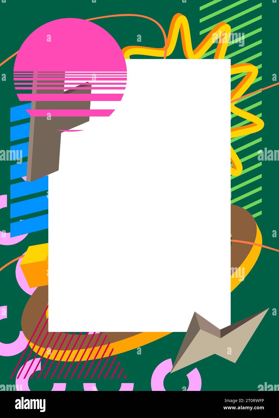Geometrical graphic retro theme background with place for text. Minimal ...