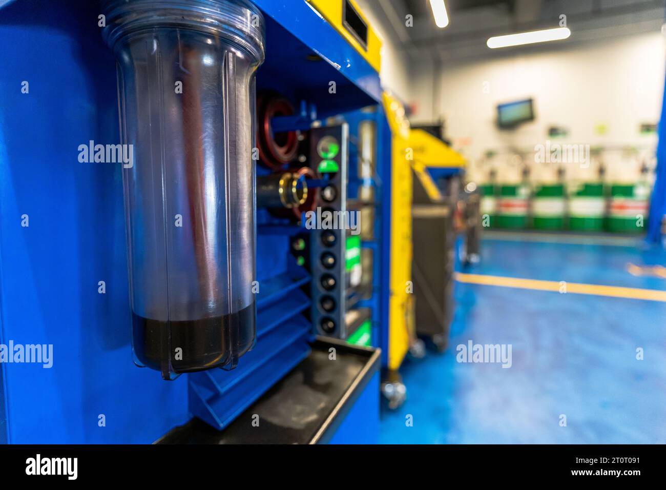 Close up view of a Maintenance Car service - auto oil change, motor ...