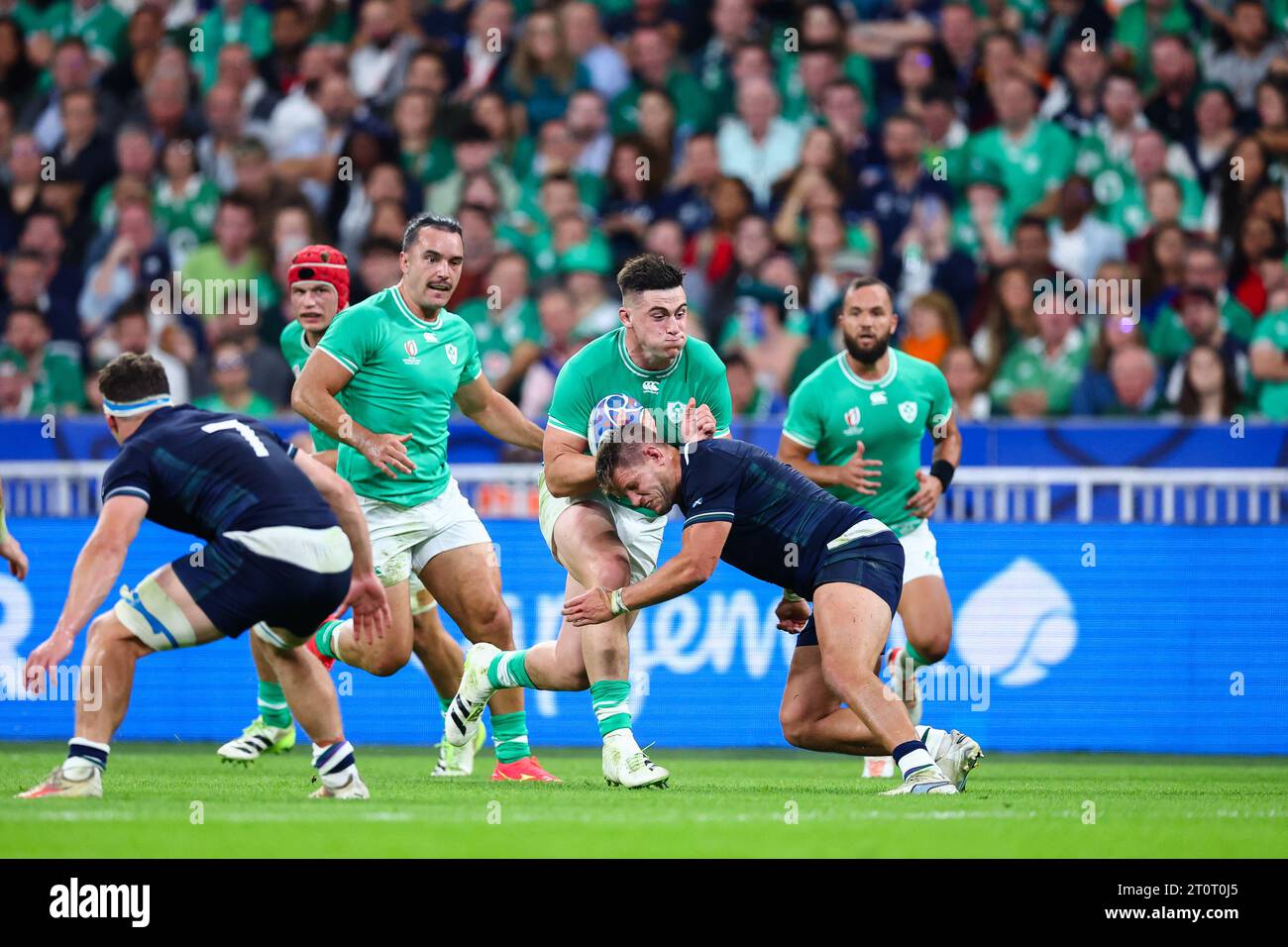 Saint Denis, France. 07th Oct, 2023. Dan Sheehan #2 of Ireland and ...