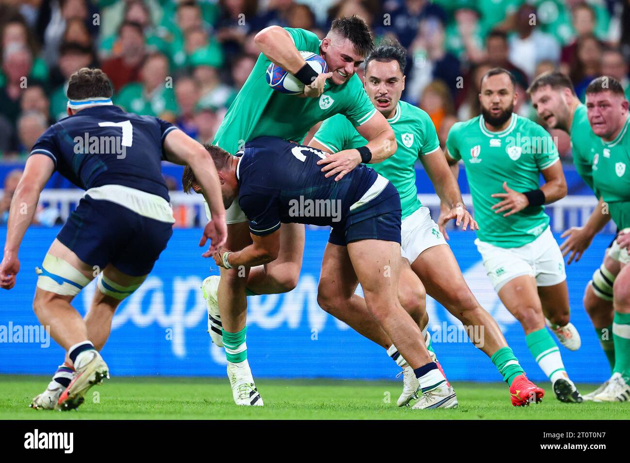 Saint Denis, France. 07th Oct, 2023. Dan Sheehan #2 of Ireland and ...