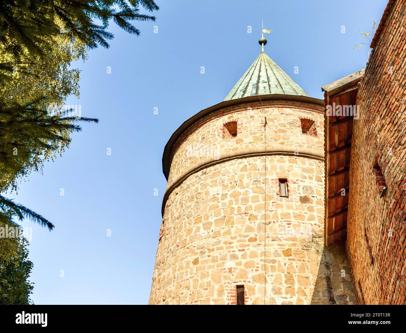 View of the Forge Tower, which is surrounded by high fortress walls ...