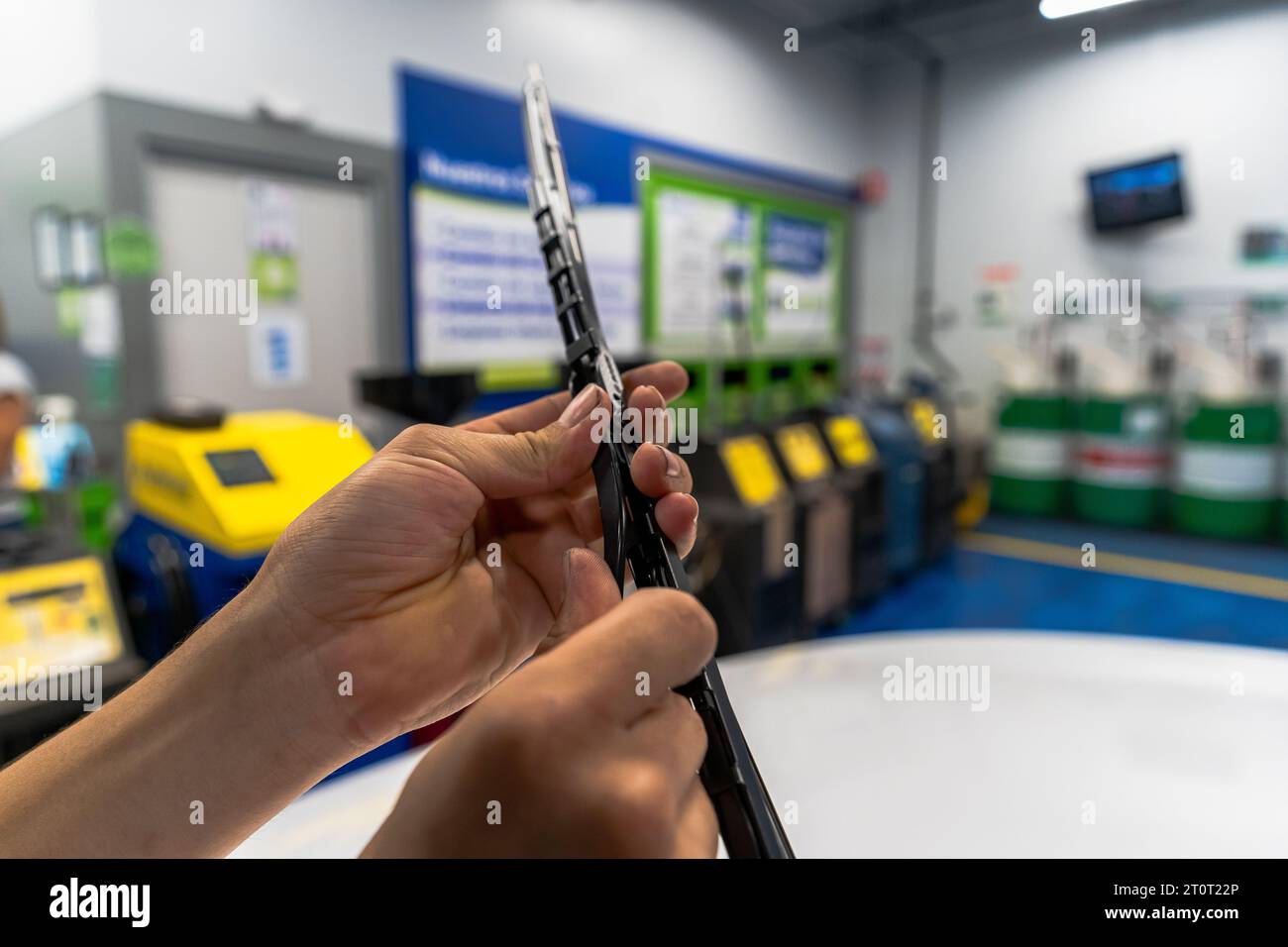 Close up view of a Maintenance Car service - auto oil change, motor ...