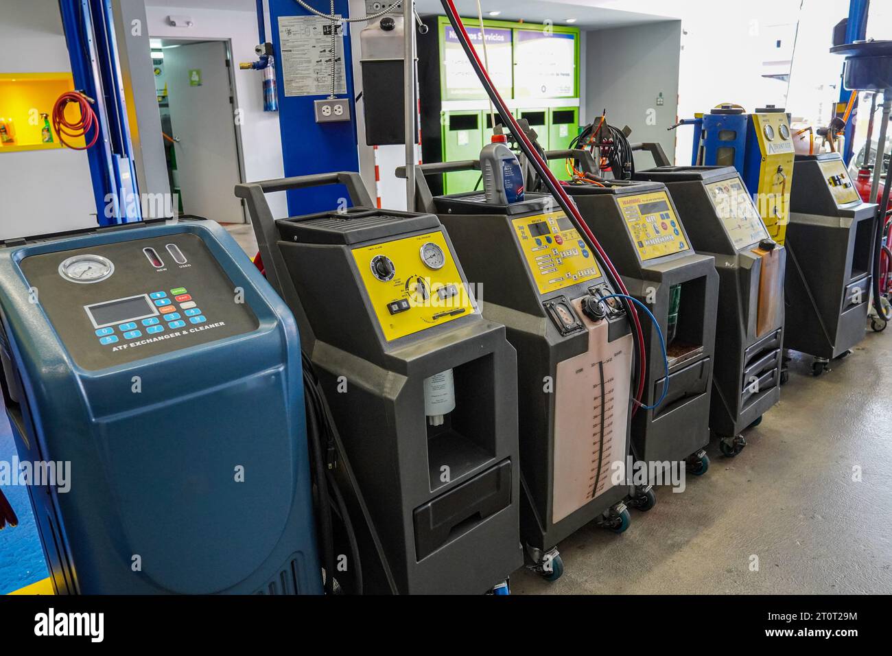 Close up view of a Maintenance Car service - auto oil change, motor ...