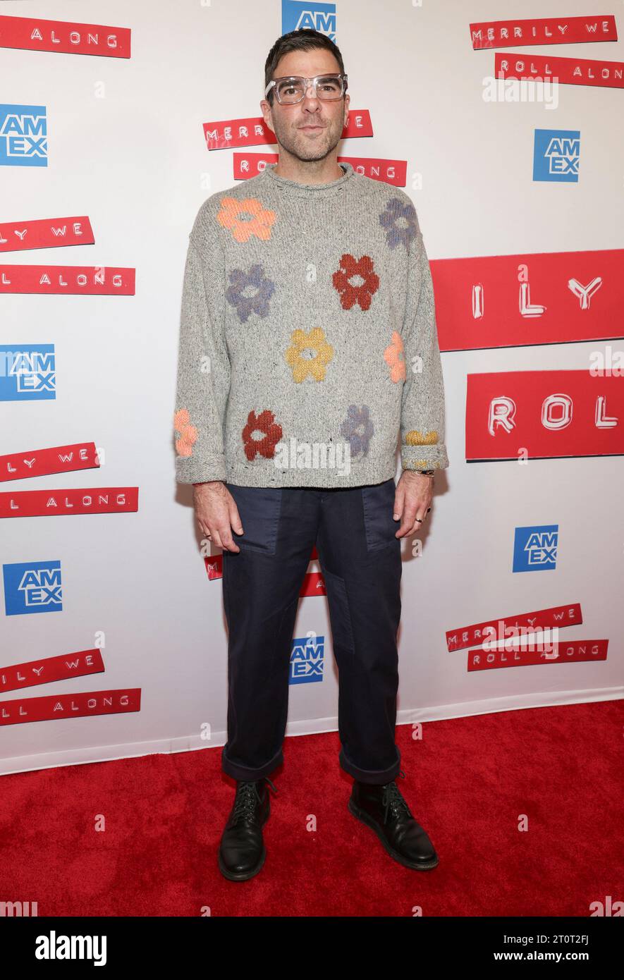 Zachary Quinto attends broadway's red carpet celebration of "Merrily We ...