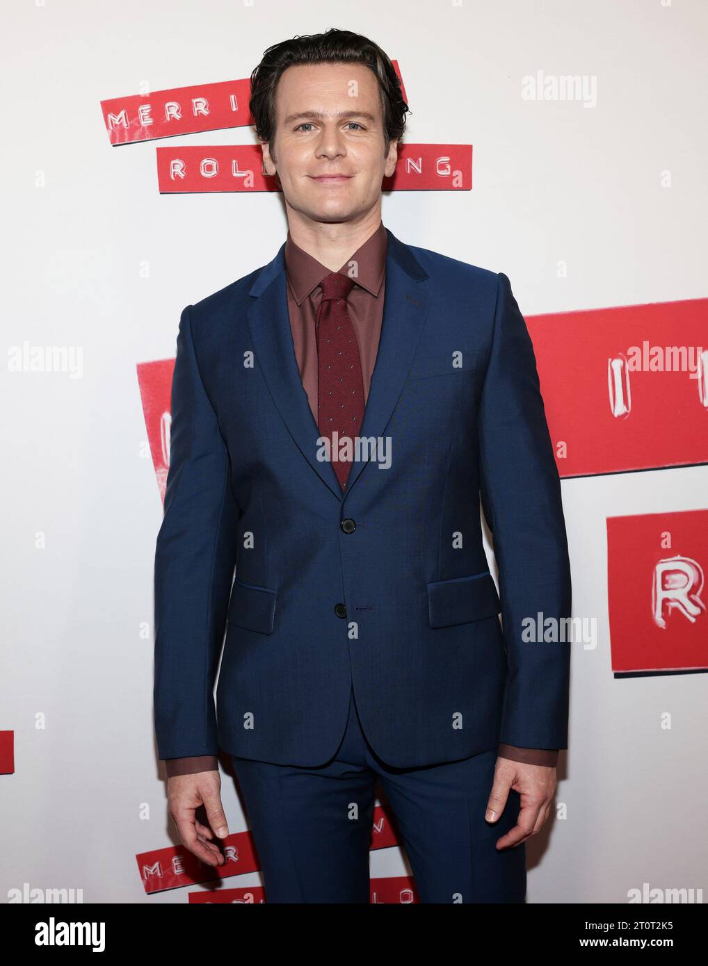 Jonathan Groff attends broadway's red carpet celebration of "Merrily We ...