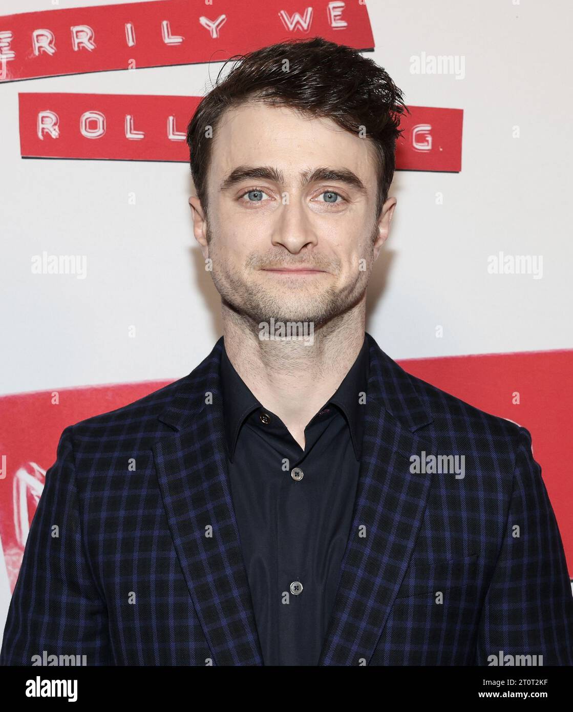 Daniel Radcliffe attends broadway's red carpet celebration of "Merrily ...