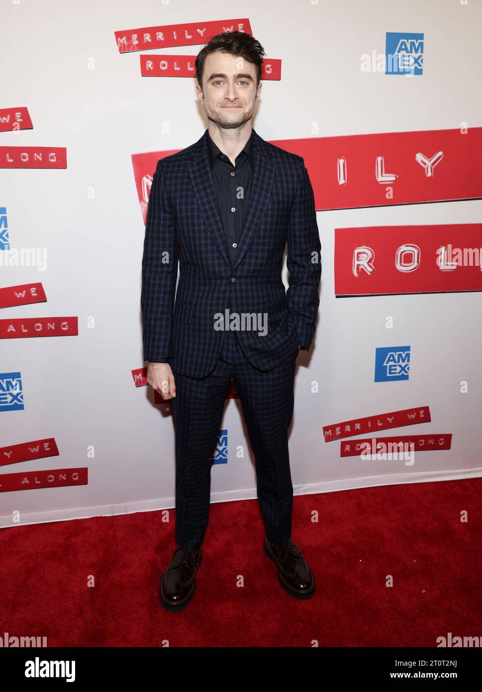 Daniel Radcliffe attends Broadway's red carpet celebration of "Merrily ...