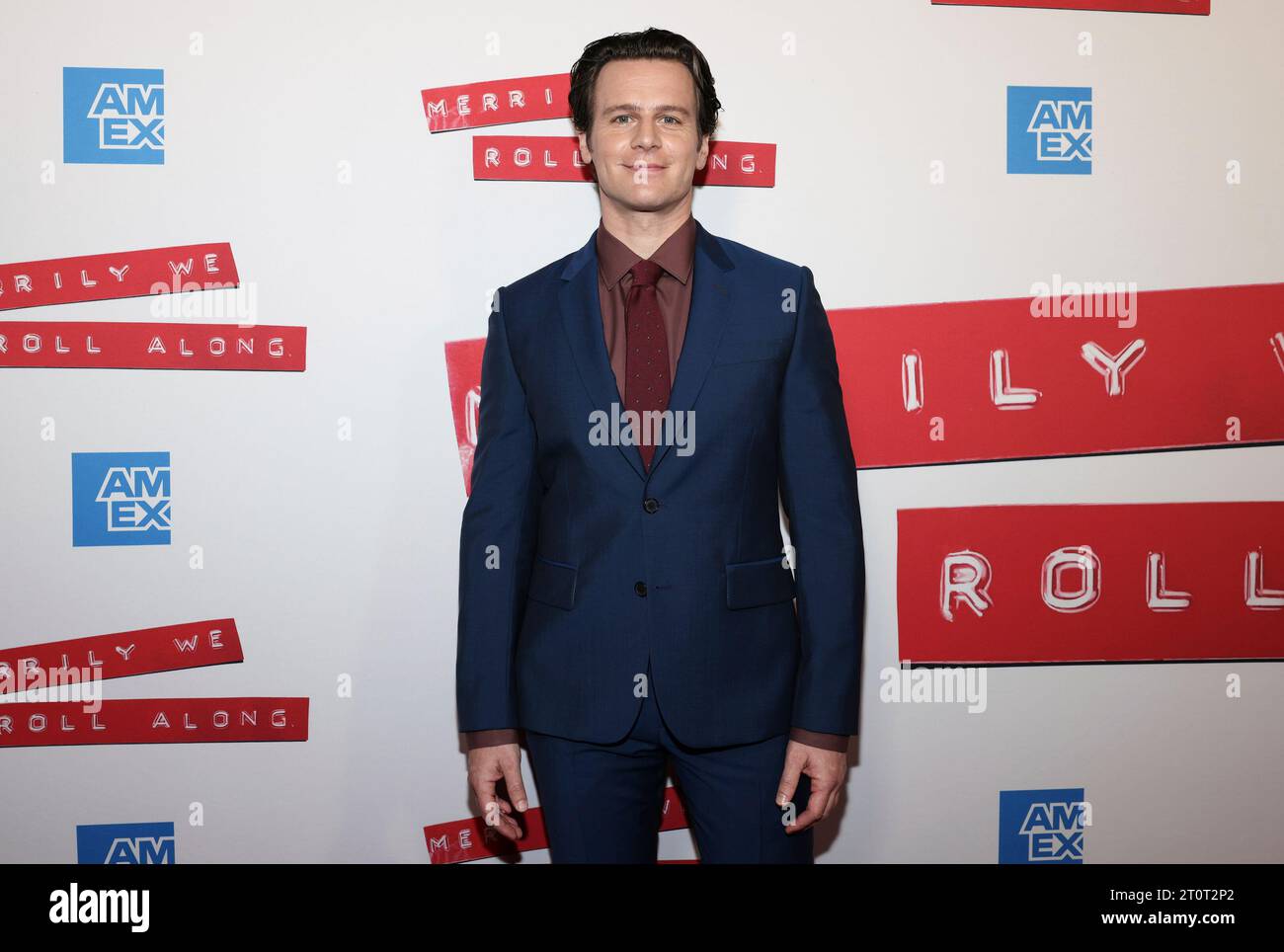 Jonathan Groff attends Broadway's red carpet celebration of "Merrily We ...
