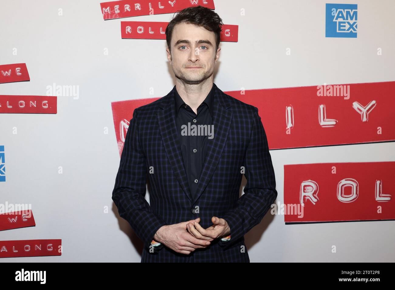Daniel Radcliffe attends Broadway's red carpet celebration of "Merrily ...