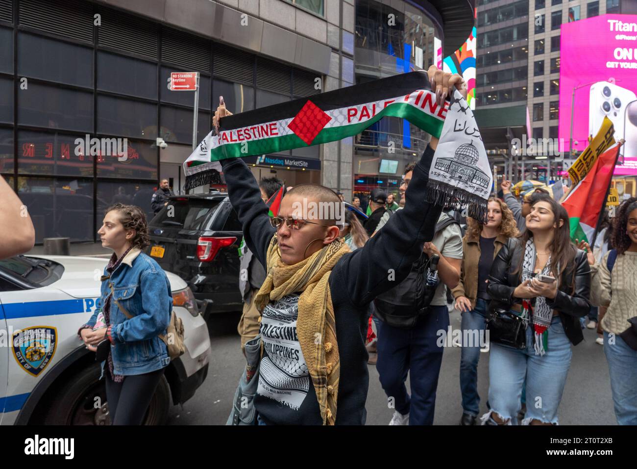 New York, New York, USA. 8th Oct, 2023. (NEW) Pro-Palestinian Rally and ...