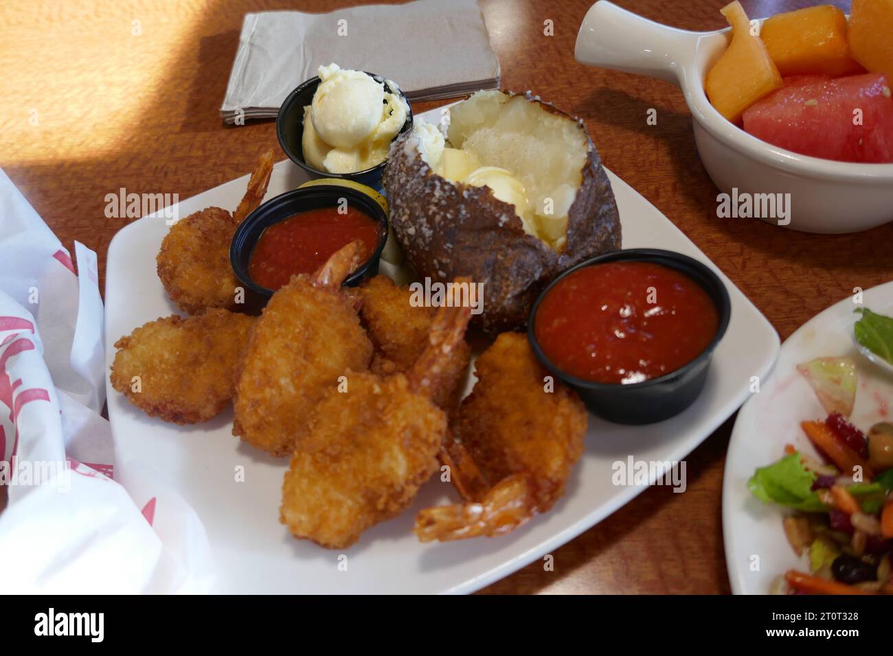 Inglewood, California, USA 5th October 2023 Baked Potato and Fried ...