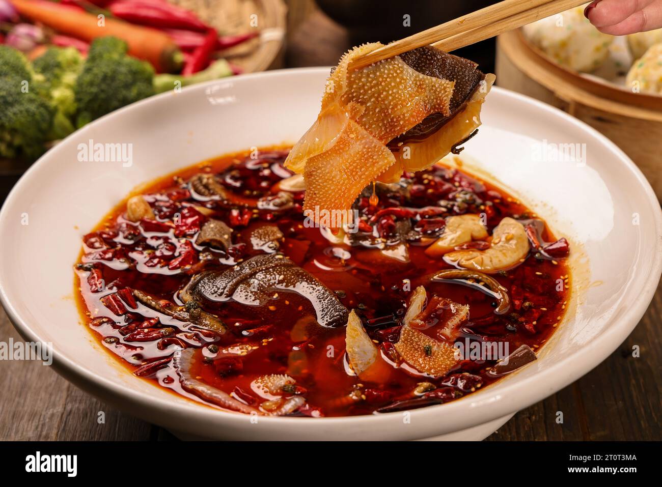 Close up of a popular Chinese Sichuan province cuisine Sliced Duck ...