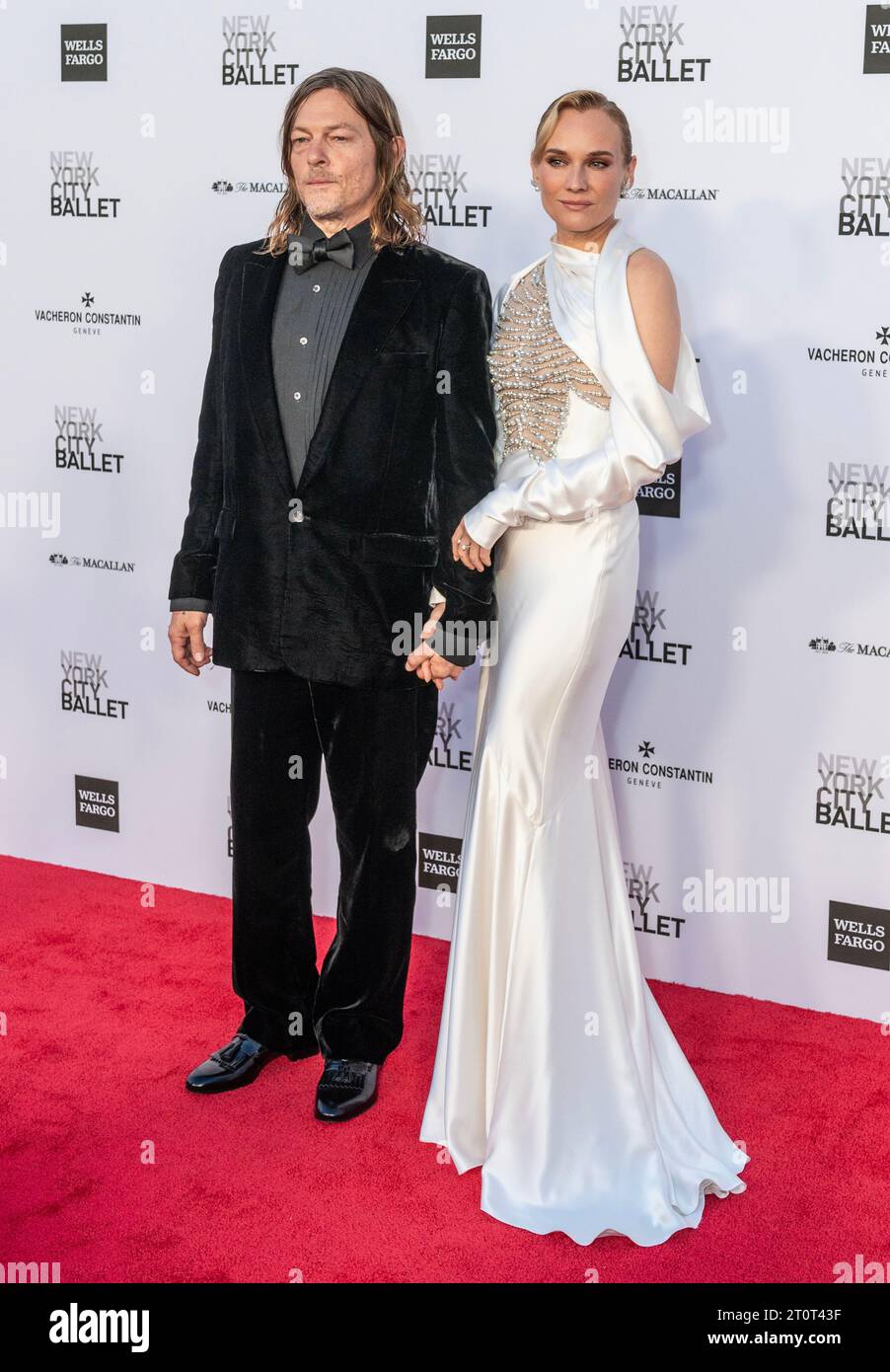 Norman Reedus and Diane Kruger wearing dress by Givenchy attend New ...