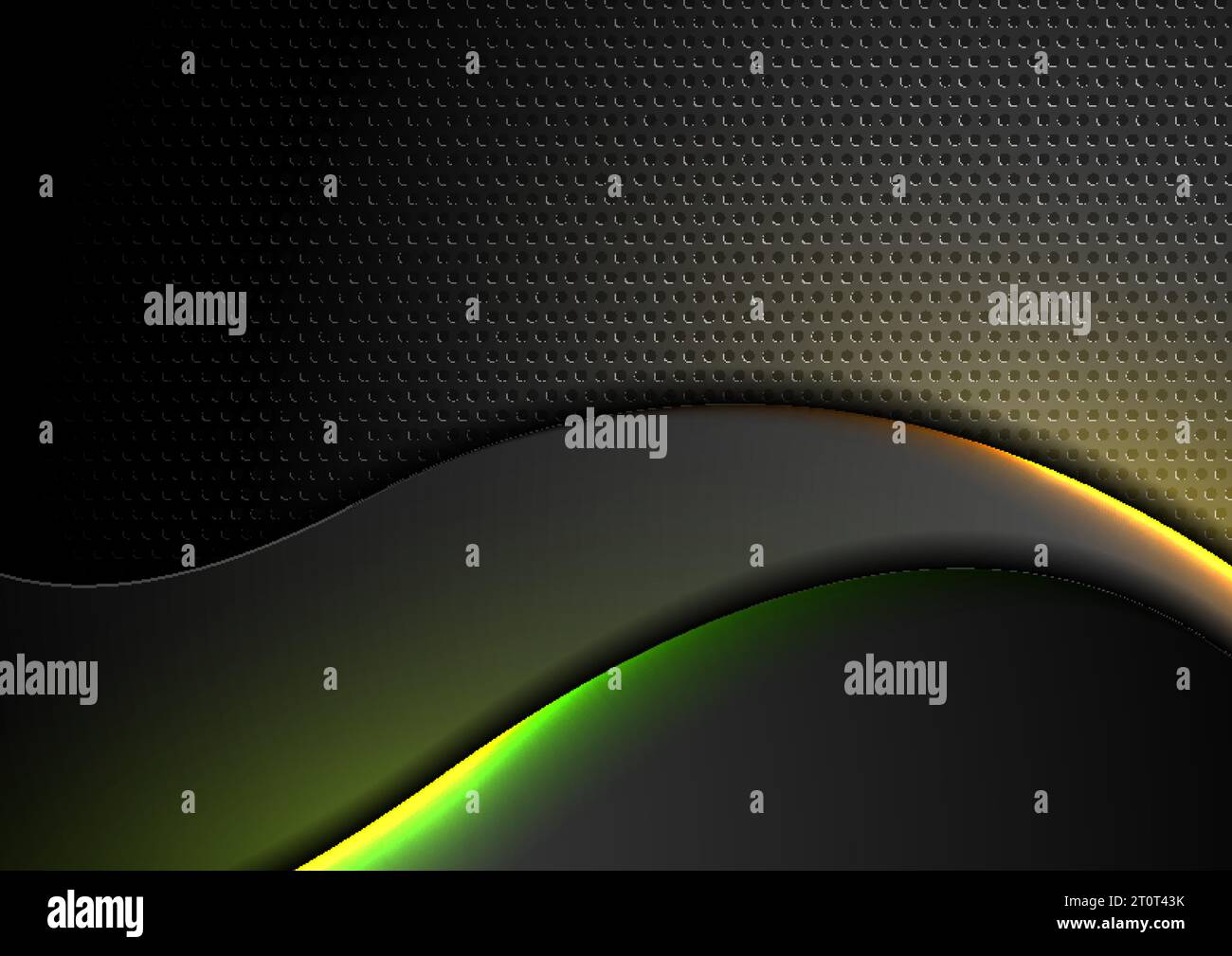 Futuristic technology abstract perforated background with neon glowing ...