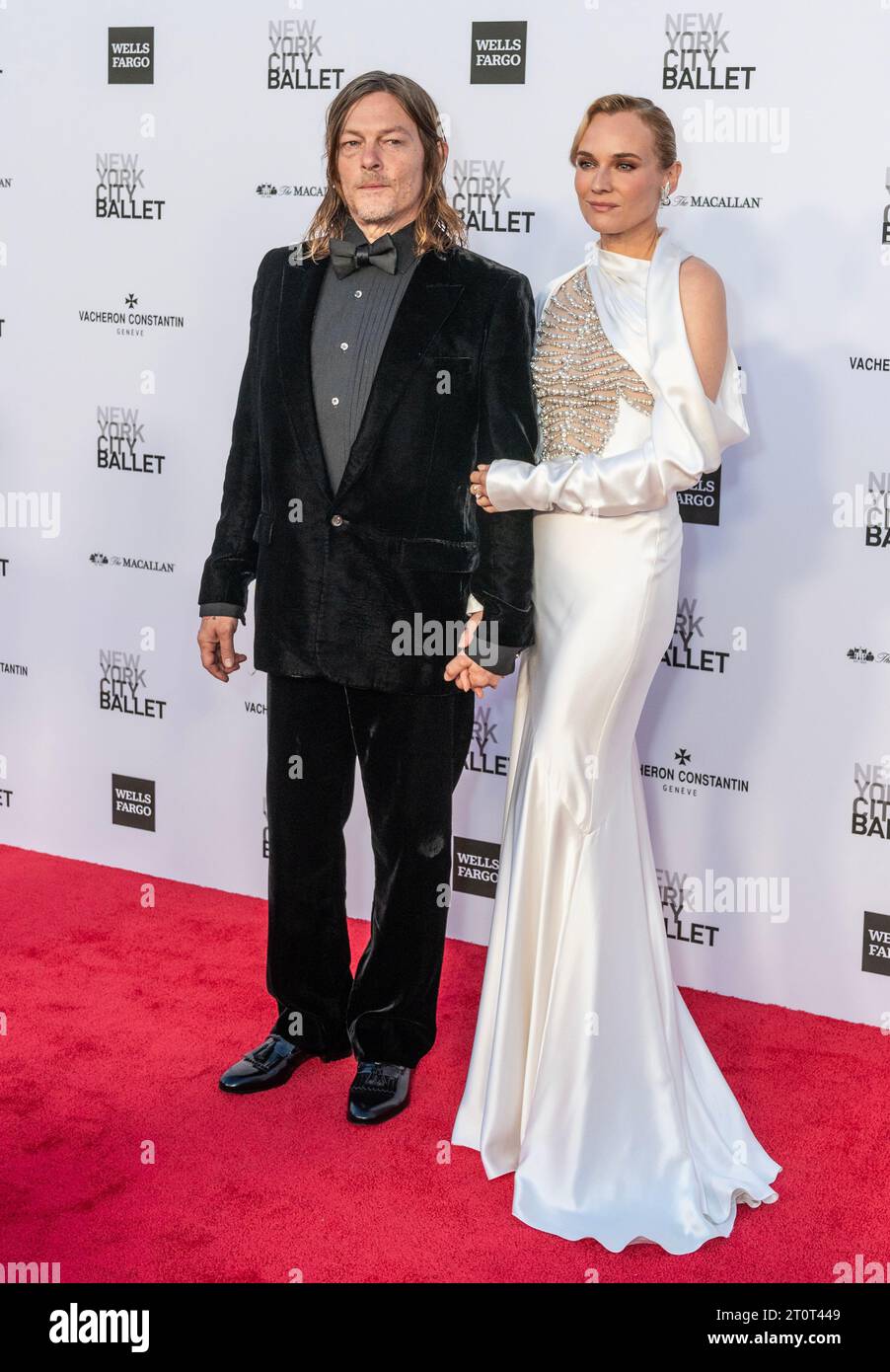 Norman Reedus and Diane Kruger wearing dress by Givenchy attend New ...