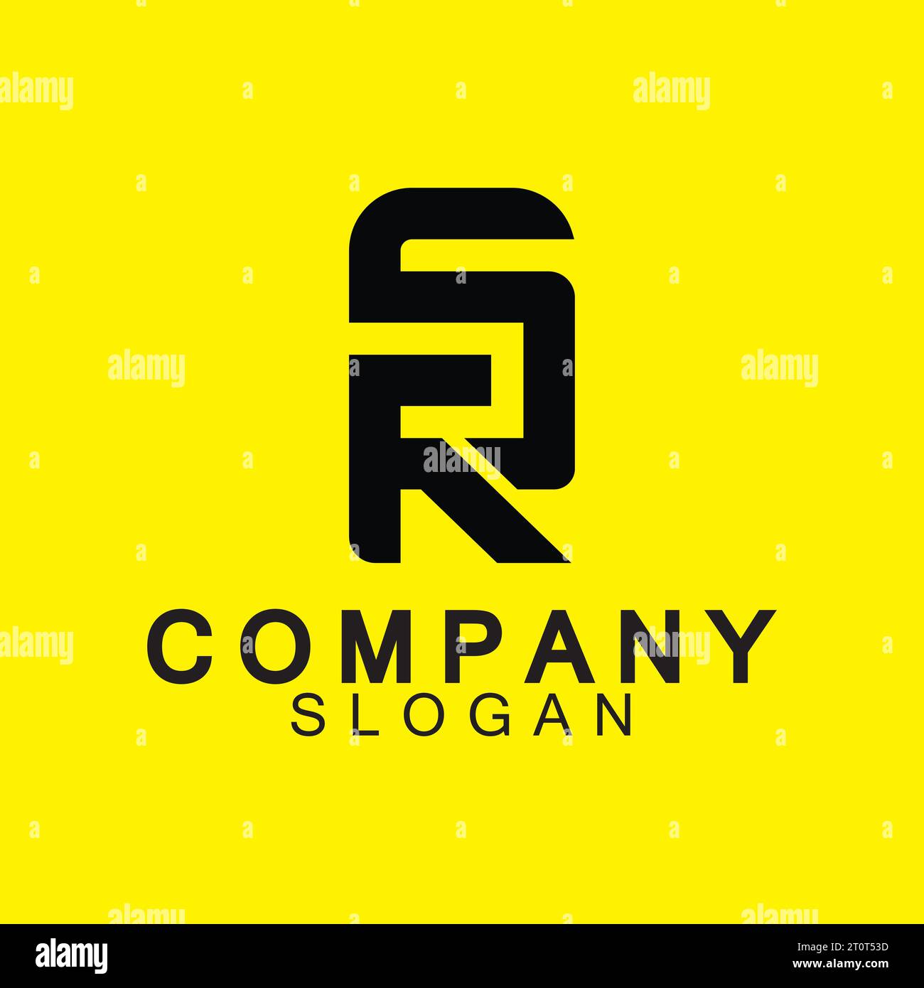 Alphabet letters Initials Monogram logo SR or RS icon design Stock ...