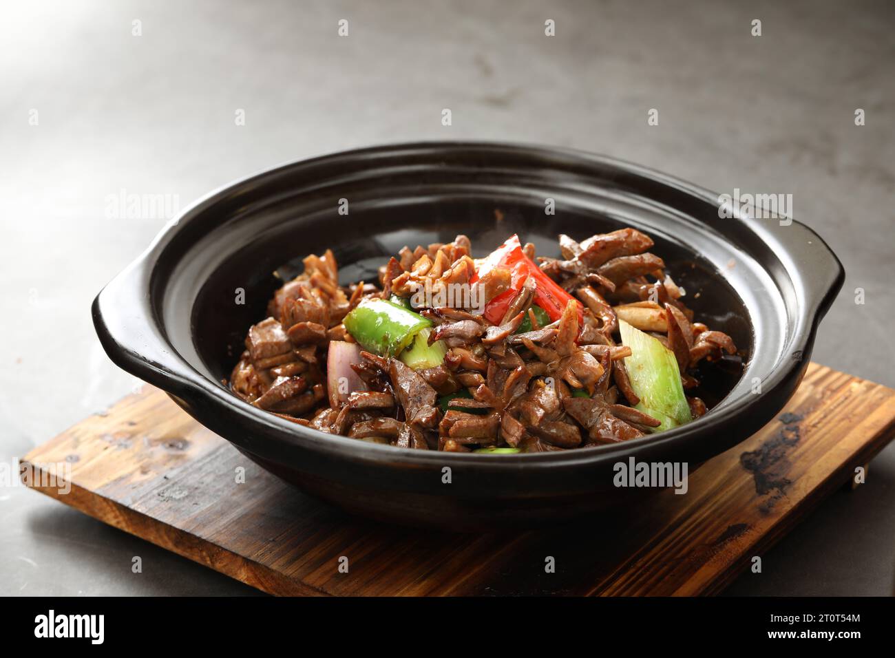 Sautéed（stir fried）duck gizzard, Chinese cuisine Stock Photo - Alamy