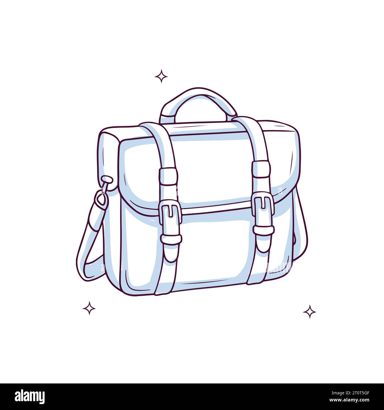 Hand drawn briefcase. Doodle Sketch Vector Illustration Stock Vector ...