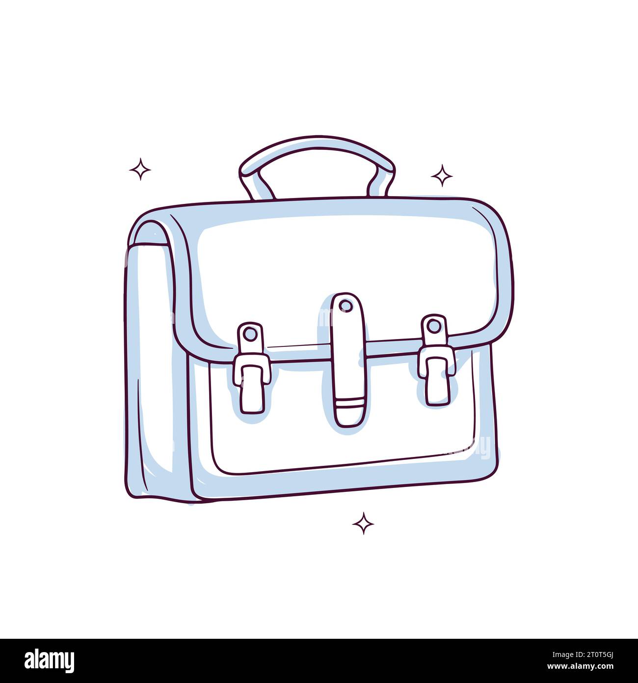 Hand drawn briefcase. Doodle Sketch Vector Illustration Stock Vector ...