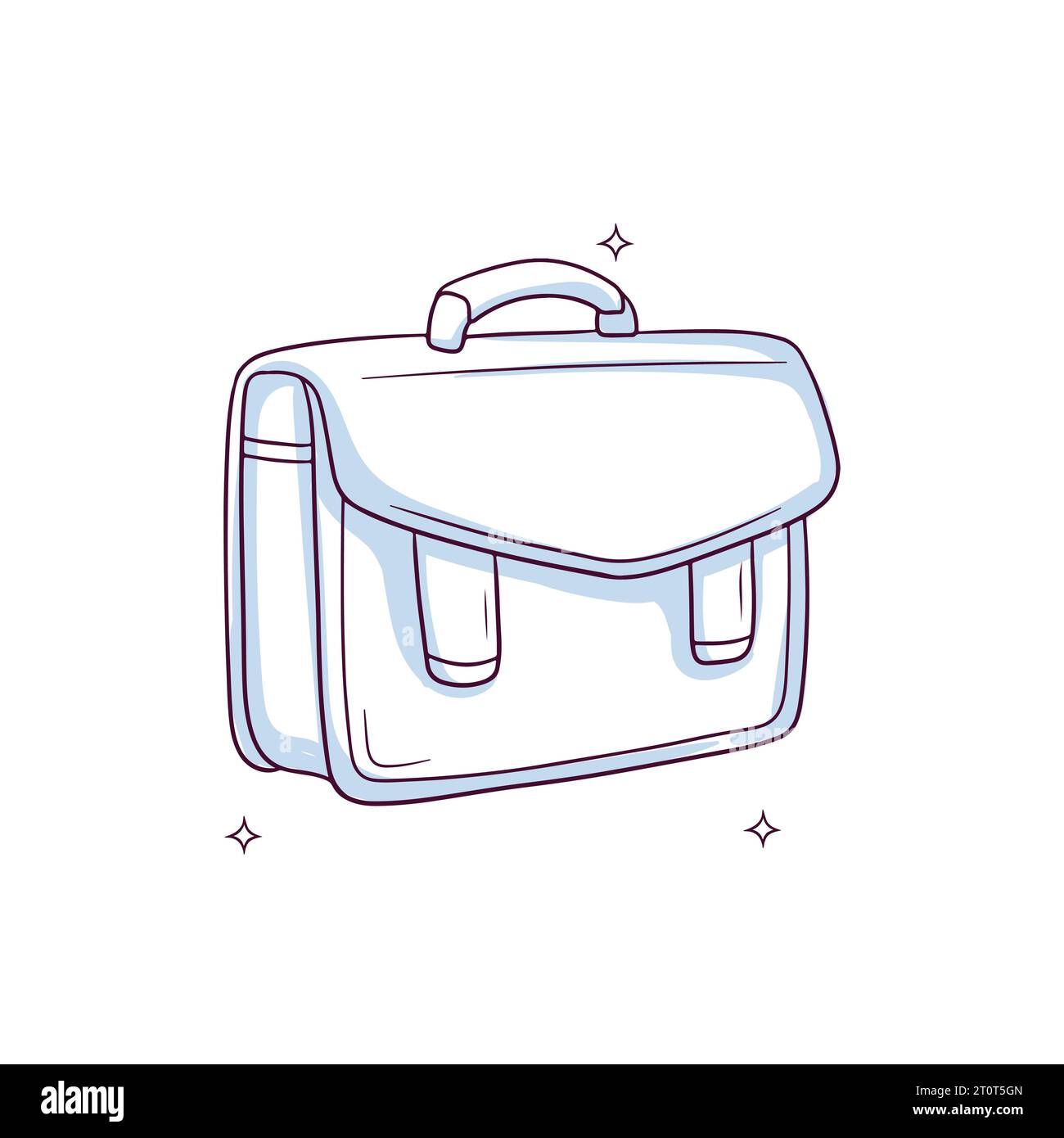 Hand drawn briefcase. Doodle Sketch Vector Illustration Stock Vector ...