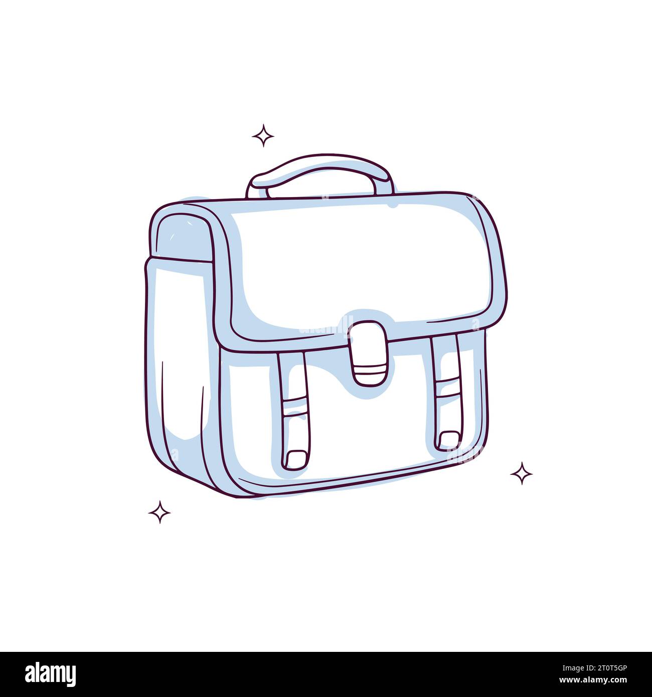 Hand drawn briefcase. Doodle Sketch Vector Illustration Stock Vector ...