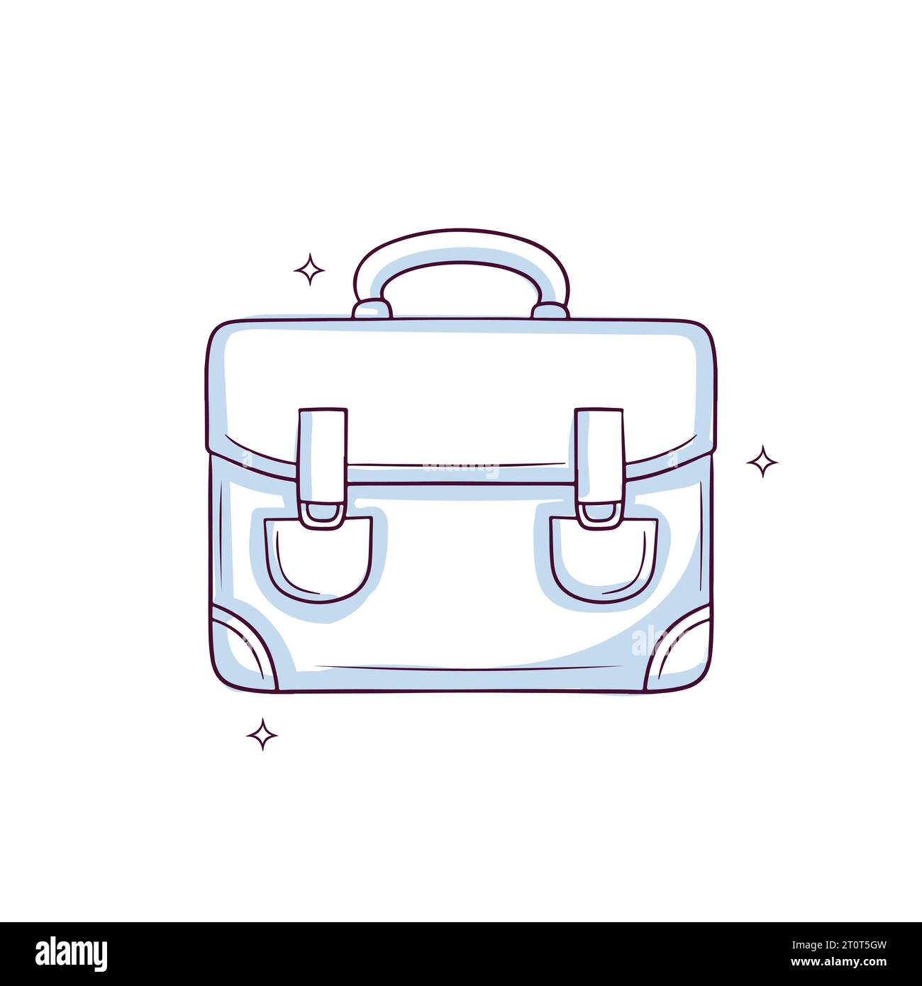 Hand drawn briefcase. Doodle Sketch Vector Illustration Stock Vector ...