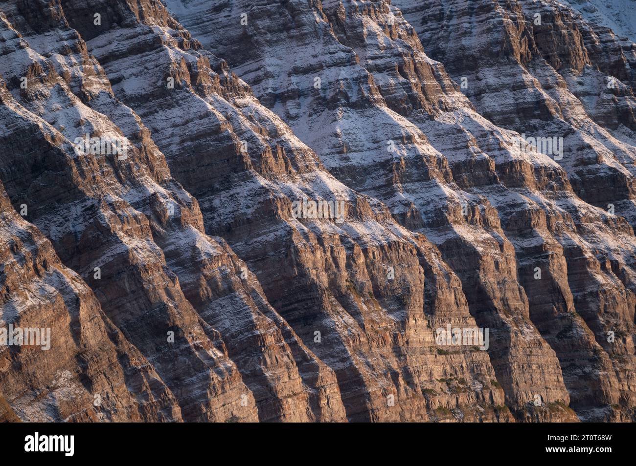 Pyramiden, Norway. 27th Sep, 2023. Mountain slopes covered with snow ...