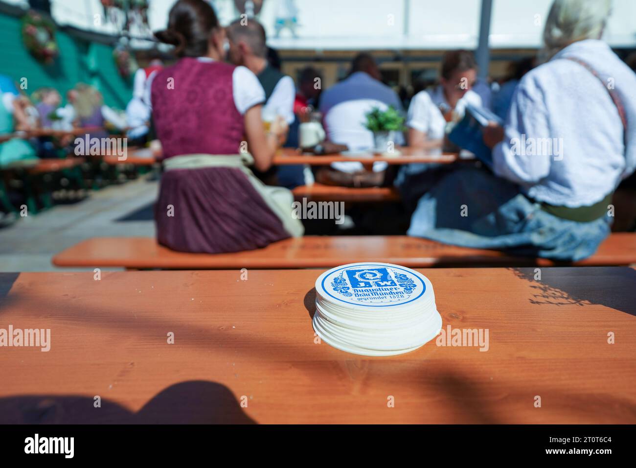 Munich, Germany, EU - Sept. 16, 2023. Oktoberfest Munich Beer Festival ...