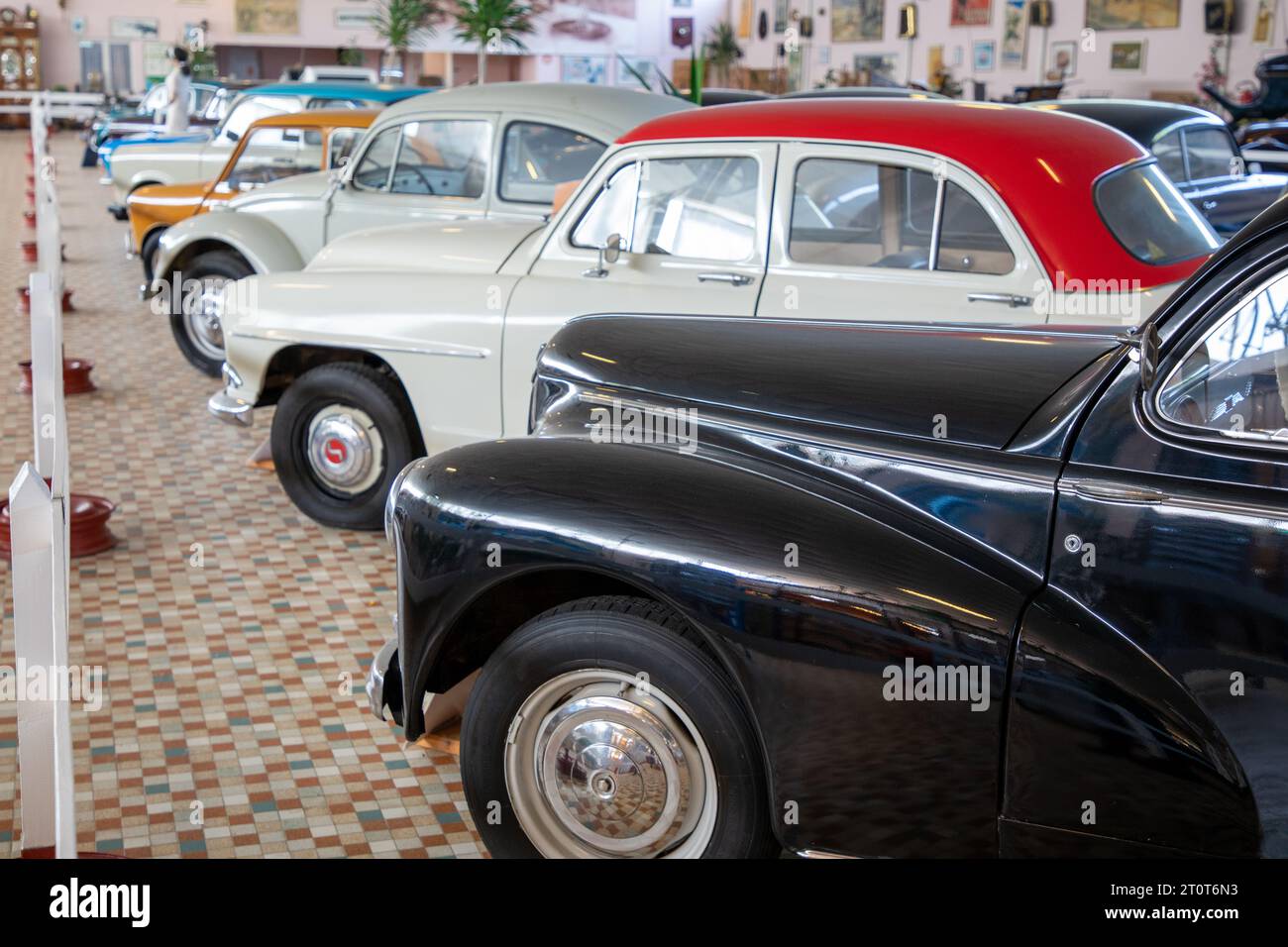 Talmont , France - 09 28 2023 : Peugeot 203 volkswagen and simca aronde ...