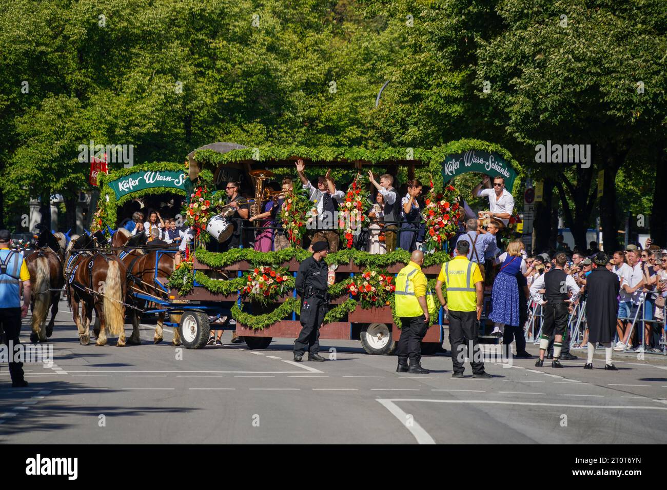 Munich, Germany, EU - September 16, 2023. Oktoberfest parade in Munich ...