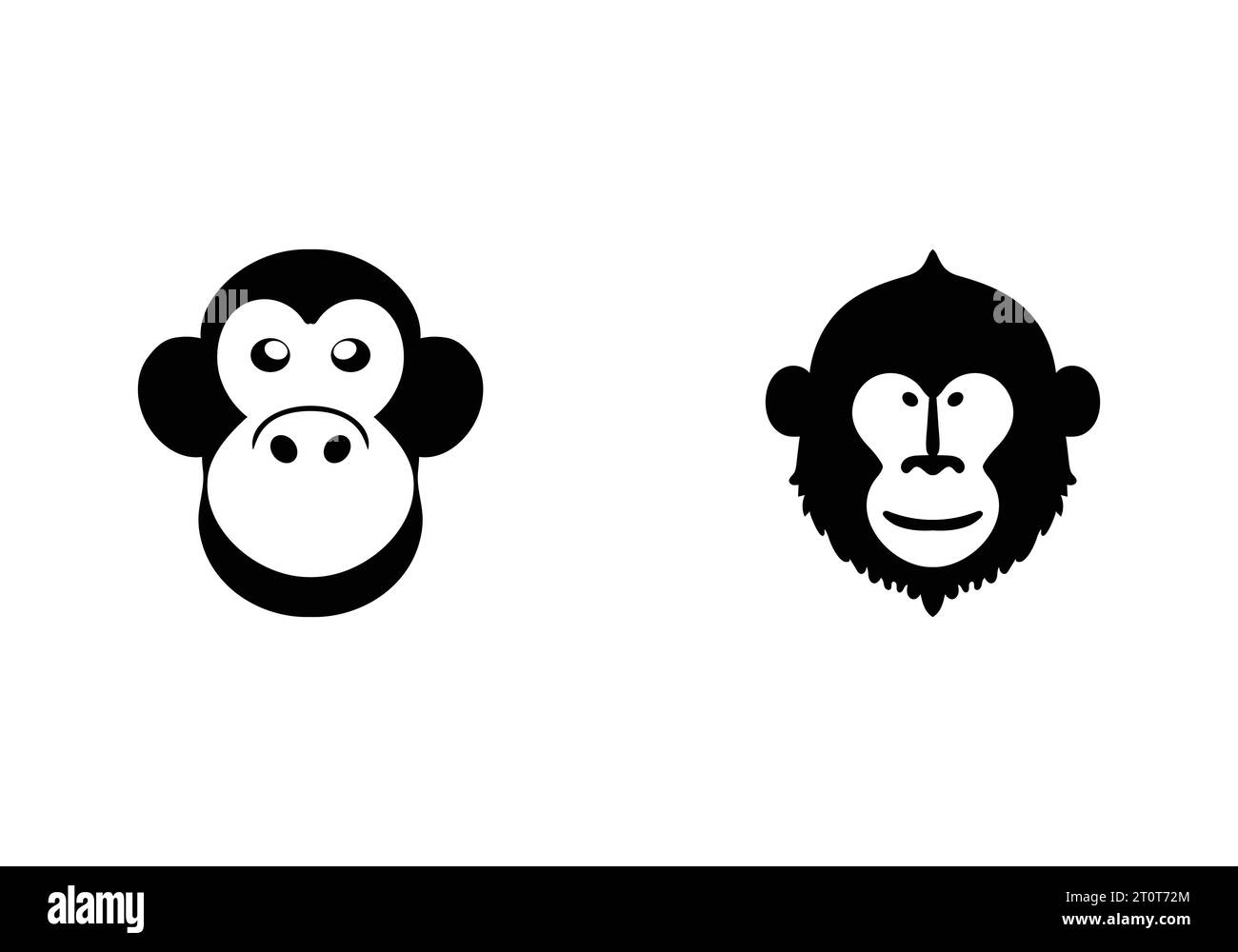 New beautiful minimal style monkey icon illustration design Stock ...