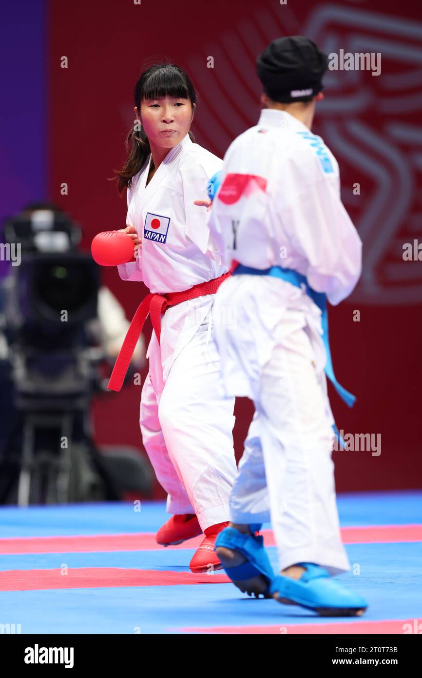 Hangzhou, China. 8th Oct, 2023. Miho Miyahara (JPN) Karate : Women's Kumite -50kg 3rd place ...