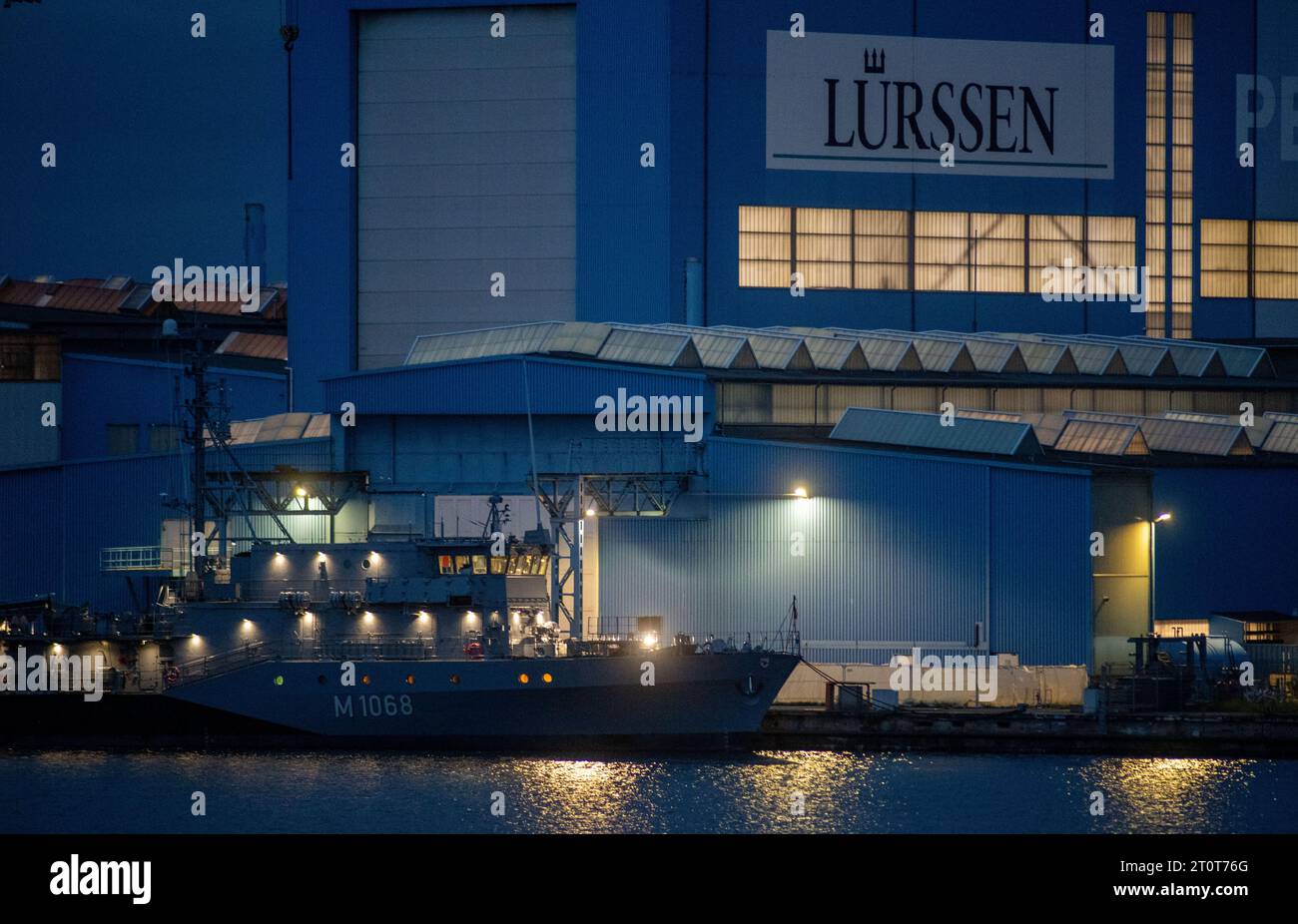Wolgast, Germany. 09th Oct, 2023. A German Navy mine countermeasure ...