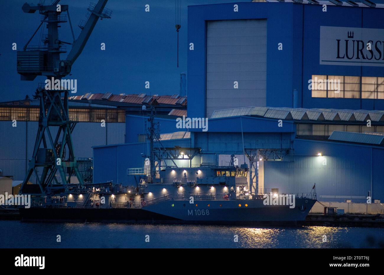 Wolgast, Germany. 09th Oct, 2023. A German Navy mine countermeasure ...