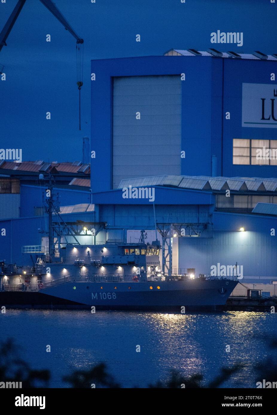 Wolgast, Germany. 09th Oct, 2023. A German Navy mine countermeasure ...