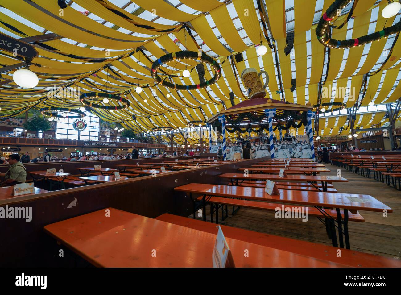 Munich, Germany, EU - September 18, 2023. Inside the Paulaner Munchen ...